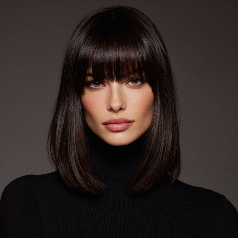 50+ Medium-Length Hairstyles with Bangs in 2025