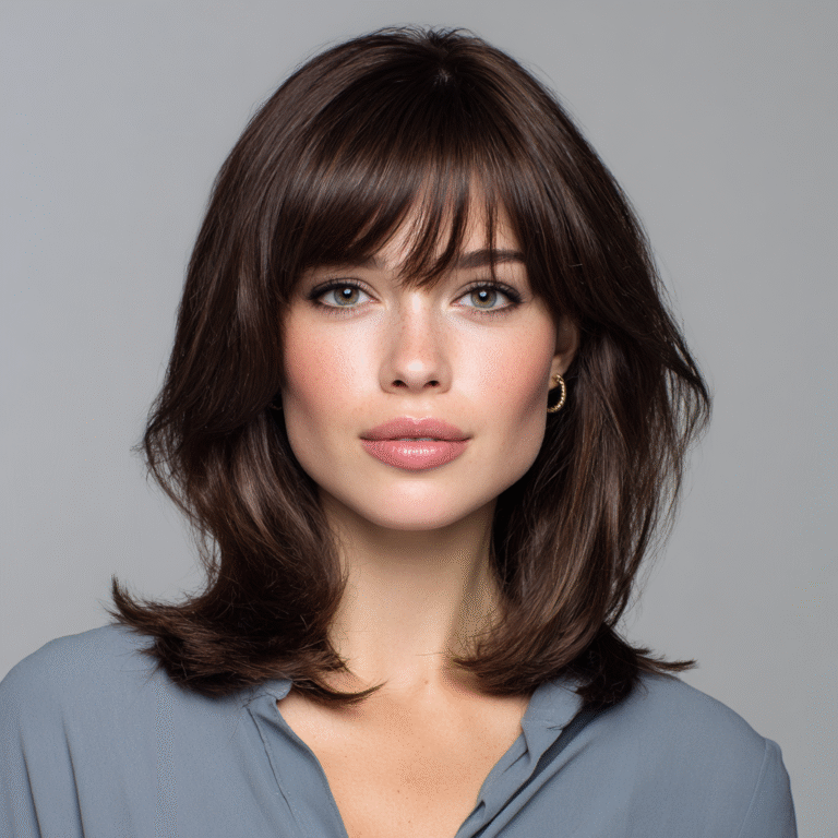 50+ Medium-Length Hairstyles with Bangs in 2025